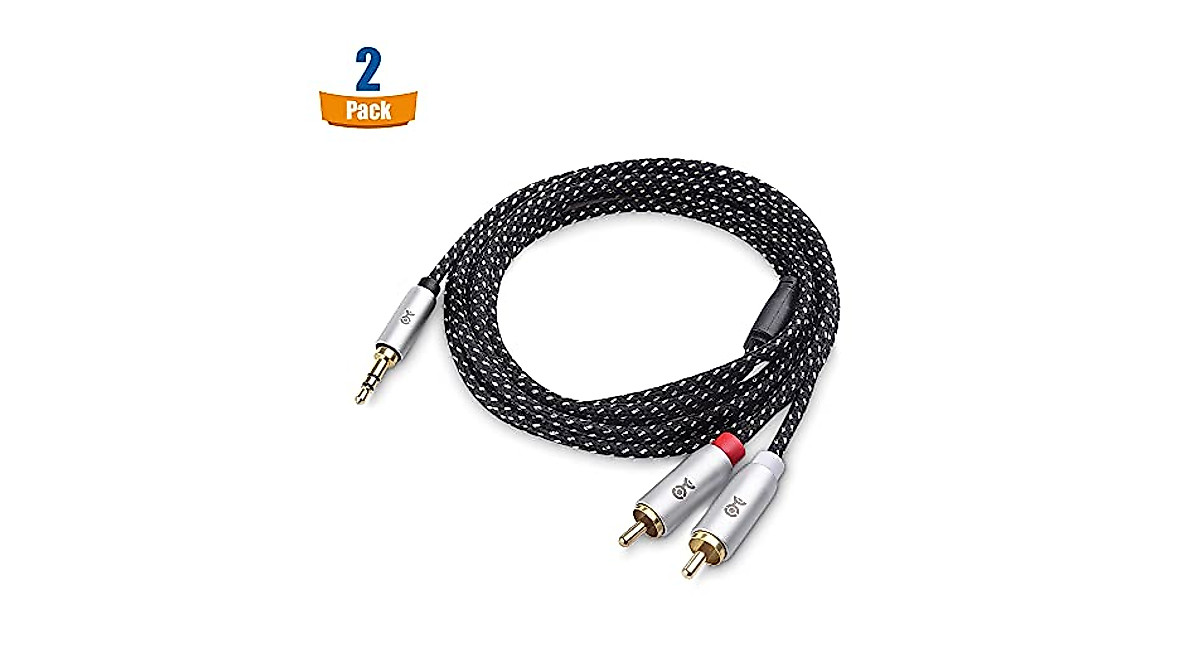 Cable Matters 6ft RCA to 3.5mm Stereo Audio Cable (2-Pack)
