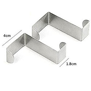 YJYdada 2PC Door Hook Stainless Kitchen Cabinet Clothes Hanger