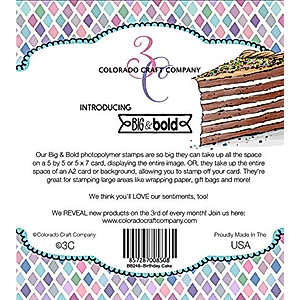 COLORADO CRAFT COMPANY Colorado Clear Stamp Bday, Birthday Cake-Big & Bold