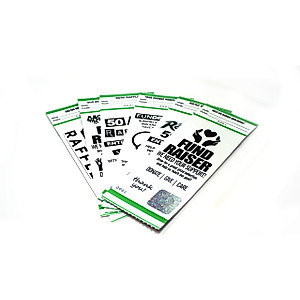 Fundraiser Tickets (Hands) - Fast & Affordable Event Tickets by MyZone Printing (Green, 100)