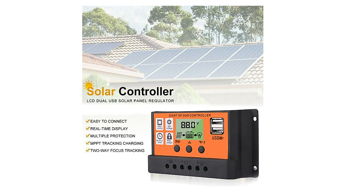 100A Solar Charge Controller with USB Dual Port