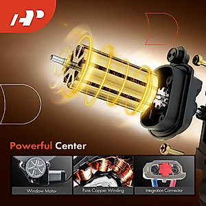 A-Premium Power Window Regulator with Motor Compatible with Ford Expedition 1997-2002 F-150 2001 Lincoln Navigator 1998-2002 Front Driver Side