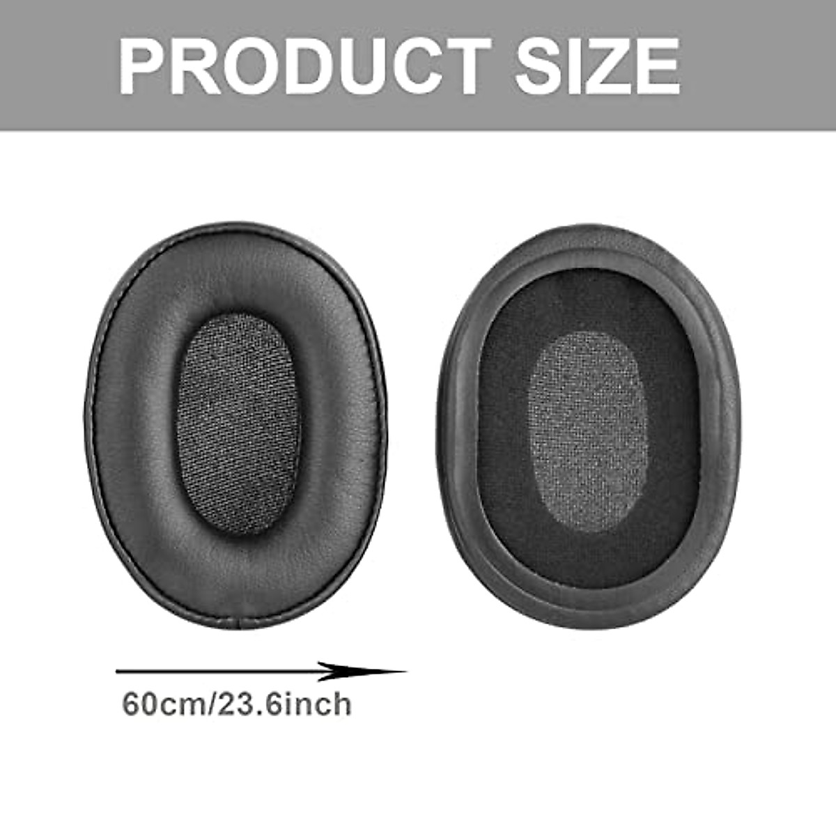 Replacement Ear Cusions Earpads Compatible with Audio-Technica ATH-SR5 SR5BT On-Ear Headphones (ATH-SR5 Black)