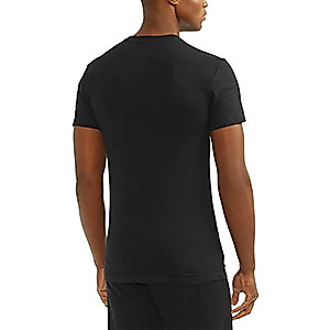 POLO RALPH LAUREN Men's Slim Fit Cotton V-Neck Tee, Polo Black/Red, X-Small