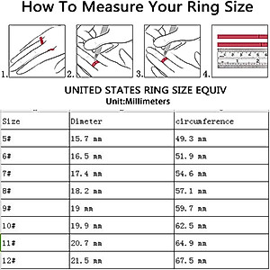2PCS CZ Stackable Ring Sets - Rectangle Cubic Zirconia Square Engagement Wedding Rings for Women Jewelry Gift (7)
