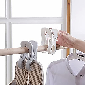 Clothes Pegs, Pack of 9 Towel Clips, Beach Towel Clips, Double Large Clothes Clips, Windproof Clips On The Beach and Sun Loungers, for Clothes, Beach Towel (White, Blue, Gray)