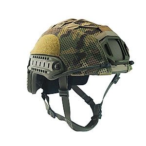 Multicam Mesh Helmet Cover for Ops-Core Fast Carbon Bump and XP Helmets (Black, Medium)