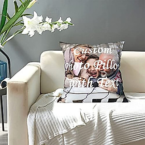 Custom Design Photos or Text Throw Pillowcase, Personalized Photo Pillow, Love Photo Throw Pillow, Wedding Keepsake Throw Pillow 12"X12"