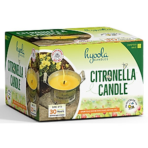 HYOOLA Large Citronella Candles Outdoor Bucket - 30 Hour - Natural Repellent - European Made