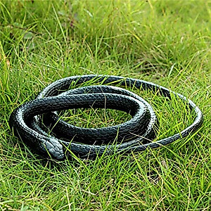 Yoogeer 47 Inches Rubber Lifelike Snakes Scary Gag Gift Incredible Creatures Chain Snakes Rain Forest Snake Toys Wild Life Snakes