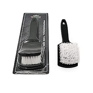 GLOSSONLY Car Tire Brush, Car Detailing Wheel Cleaning Brush, Wheel & Rim Brush for Car Rim, Easy Scrubbing for Car, Truck, SUV & Motorcycle