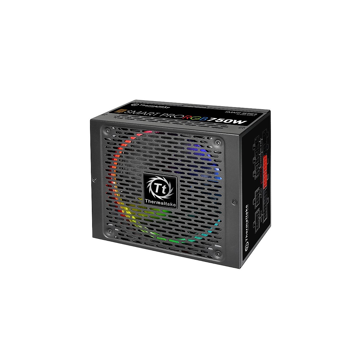 Thermaltake Smart Pro RGB 750W 80+ Bronze Smart Zero 256-Color RGB Fan Fully Modular ATX 12V 2.4/EPS 12V 2.92 Power Supply 7 YR Warranty PS-SPR-0750FPCBUS-R
