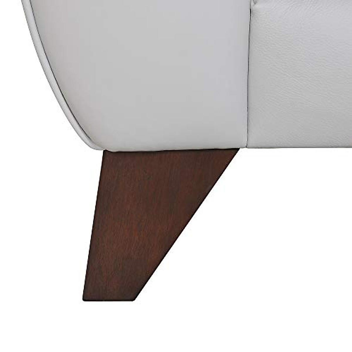 Armen Living Jedd Leather Sofa, Dove Grey