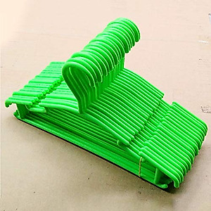 Clothes Hanger 10pcs Children Home Organizer Hook Wet Dry Tool Kids Anti Slip Coat Store Hotel Solid Toddler Baby Portable(Green)