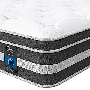 Eseren Twin Mattress, 12 inch Gel Memory Foam Hybrid Mattress, Individual Pocket Spring Twin Bed Mattress, Breathable - Medium Firm - Motion Isolation Twin Size Mattress, 75 x 39 x 12 Inch