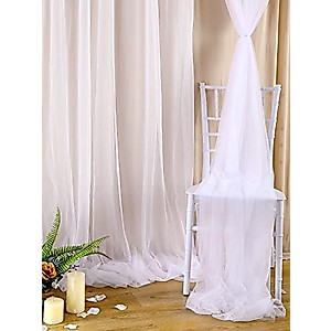 Champagne Tulle Backdrop Curtains for Baby Shower Party Wedding Photo Drape Backdrop for Photography Props Engagement Bridal Shower 5 ft X 10 ft