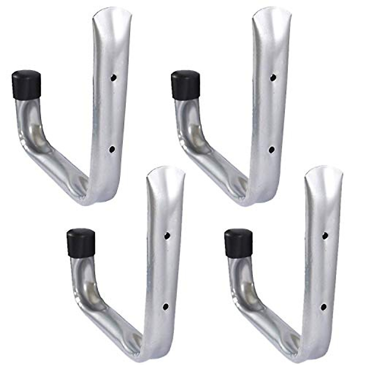 4 PCS Garage Storage Utility Hook Heavy Duty Wall Mounted Storage Hanger Perfect Garage Organizer for Ladders Folding Chairs Surf Boards Fishing Poles Garden Tools Swimming Tools