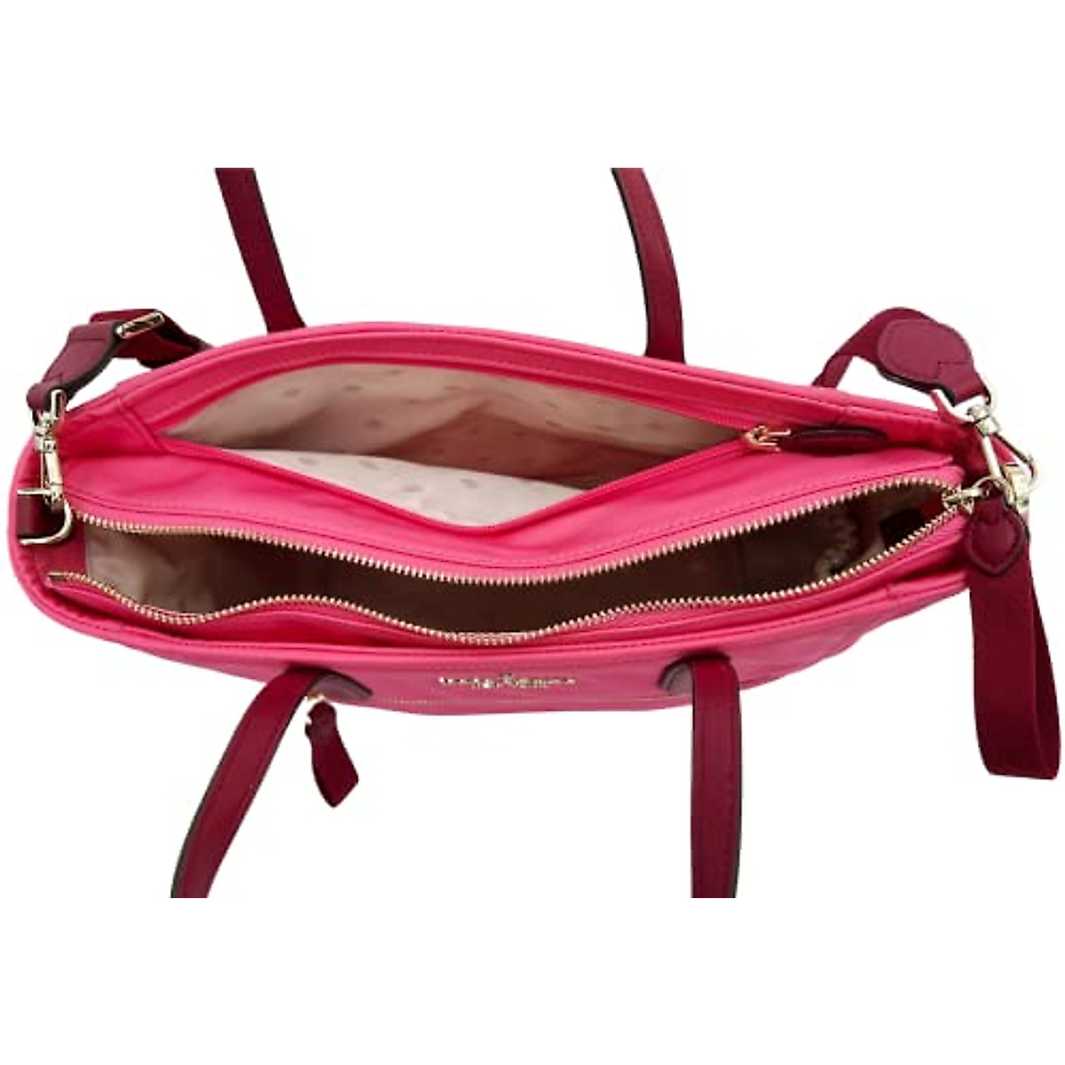 Kate Spade Chelsea Medium Top Zip Satchel Crossbody Nylon Pink Dahli Multi