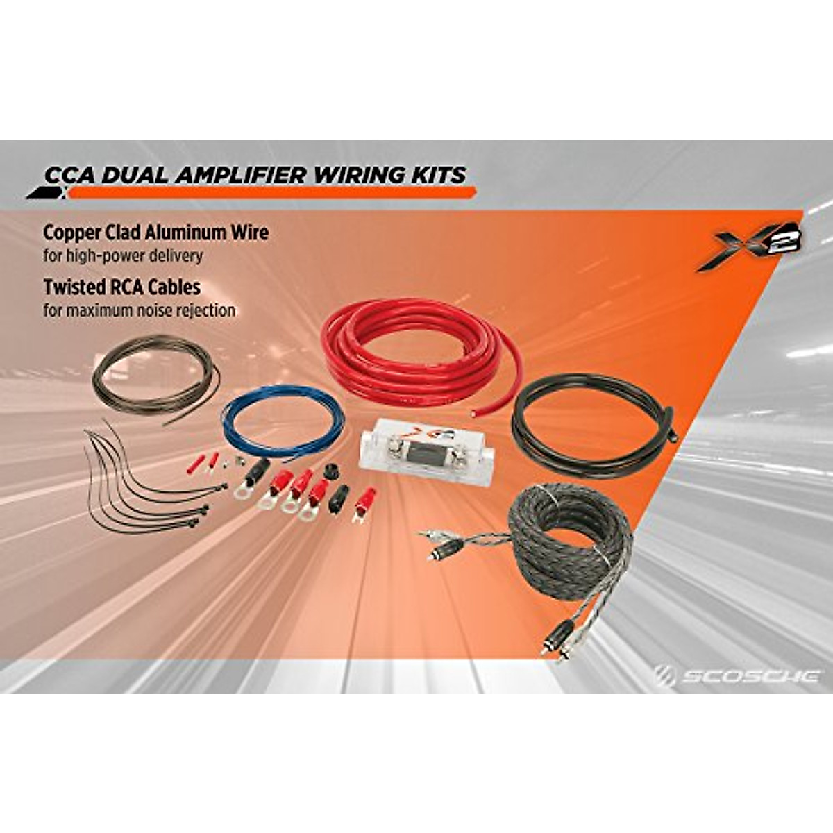 SCOSCHE X2AKA95 Ultra High Current Single Amp Kit