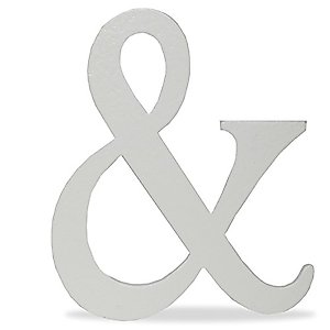 The Lucky Clover Trading & Wood Block Symbol, 14" L, White Wall Letter