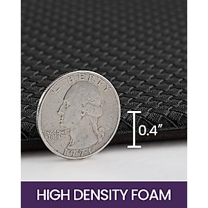 DEXI Kitchen Floor Mats Cushioned Anti Fatigue,17x29+17x59, Standing Runner Rug Waterproof, Comfort Memory Foam Padded for Front Sink Laundry Set of 2, Black