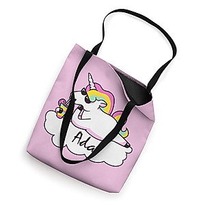 Funny Unicorn Ada Name Gift Trendy Pink Personalized Tote Bag