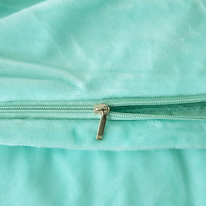 EMME Plush Shaggy Duvet Cover Set Twin Size Fluffy Fuzzy Comforter Cover Set for Twin Bed 2 Pieces Luxury Soft Bedding Duvet Covers (Aqua, Twin)