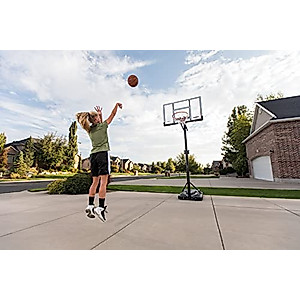 Lifetime 90061 Portable Basketball System, 52 Inch Shatterproof Backboard,Black