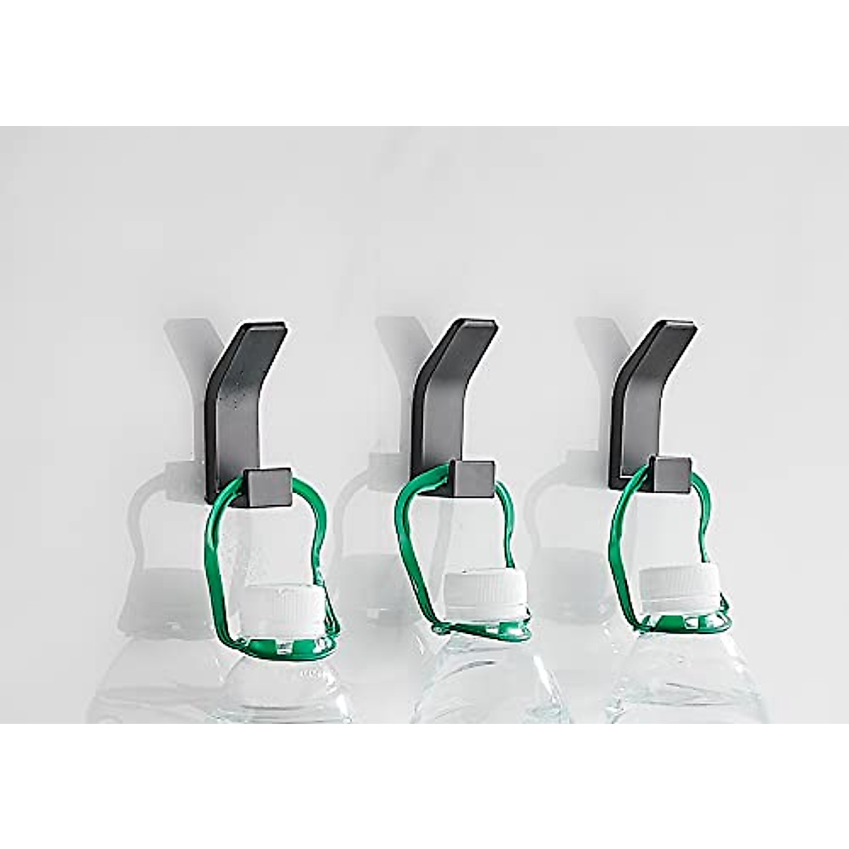 ALORE Bathroom Towel Hooks, Space Aluminum Coat Hook Robe Coat and Bath Brush Hook for Bath Kitchen Garage Hotel, Modern Heavy Duty Wall Mounted, Pack of 5(Black)