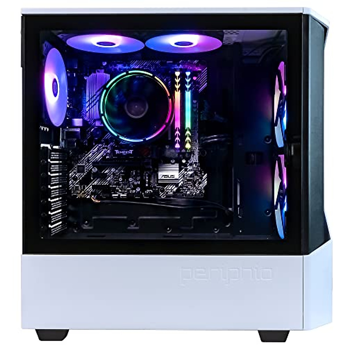 Periphio Castle Prebuilt Gaming PC - AMD Ryzen 5 4600G CPU (4.2GHz Turbo) | Radeon Vega 7 iGPU (4GB) | 1TB M.2 NVMe SSD Storage | 16GB DDR4 RAM | Windows 10 Gaming Desktop Computer | 5G-WiFi + BT