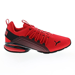 Puma Men's Axelion Interest Stripe Running Shoe High Risk Red/Puma Black 9.5