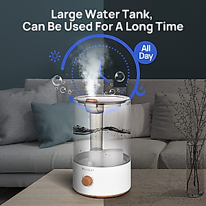 Cool Mist Humidifier,Quiet Ultrasonic Air Humidifiers for Bedroom & Large room - Top Fill Cool Mist Humidifiers for Plant, Auto-Shut Off, Humidifiers for Babies Nursery & Whole House (4.2L Water Tank)