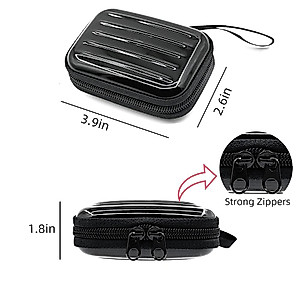 Dolovemk Essential Oil Storage Case 12 Holes-for Holds 3 ml Bottles,Traveling Carrying Case,Mini Essential Oil Carrying Organizer Storage with Metal Hard Shell Dense Foam Holds(Black)