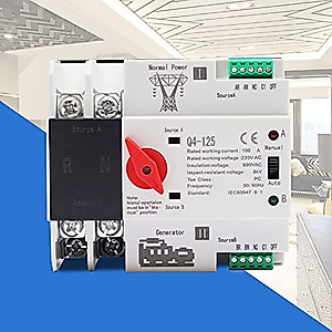 2P Automatic Transfer Switch, 110V Rated Operating Voltage, 100A Rated Operating Current 50HZ/60HZ GDAE10 Dual Power Mini Controller, 690V Insulation Voltage (2P PC Level)