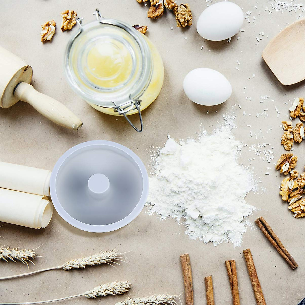 DOITOOL 2Pcs Silicone Baking Molds, Round, 4 inch, Nonstick, Reusable, Easy Cleanup, Assorted Colors