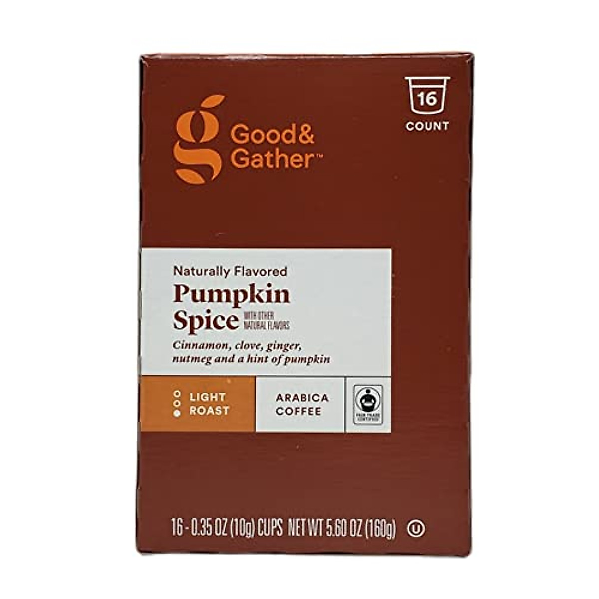 Good & Gather Pumpkin Spice Coffee Pods - Pack of 2 Boxes 16 Per Box 32 Total 100% Arabica Limited Edition Naturally Flavored, 8 Count (Pack 2)