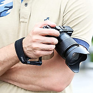 Soft Neoprene Camera Hand Wrist Grip Strap with Quick-Release for Canon EOS R10 R7 R5 R6 R RP Rebel T8i T7 T7i SL3 90D Sony A7 IV III Nikon Z 30 Z fc Z50 Z5 Z6 Z7 II Fuji X-T4 X-S10 X-T30 II X-Pro3