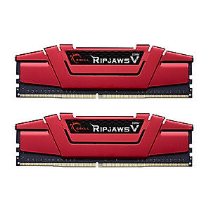 G.SKILL Ripjaws V Series (Intel XMP) DDR4 RAM 16GB (2x8GB) 3000MT/s CL16-18-18-38 1.35V Desktop Computer Memory UDIMM - Red (F4-3000C16D-16GVRB)