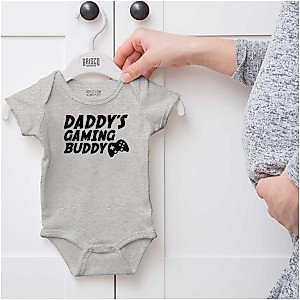 Brisco Brands New Father Nerdy Dad Present Gaming Baby Bodysuit Jumper Boys