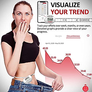 FITINDEX Smart Body Tape Measure,Bluetooth Digital Measuring Tape for Body, Soft Sewing Tape, with LED Monitor Display, Lock Pin, Retractable Button, Weight Loss, Fitness Body Measurement via App