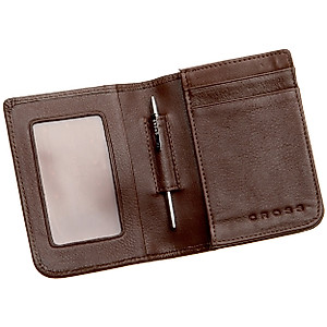 Cross Autocross AC192-9 Men's Money Wallet Collection Folded ID Card Case (Brown)