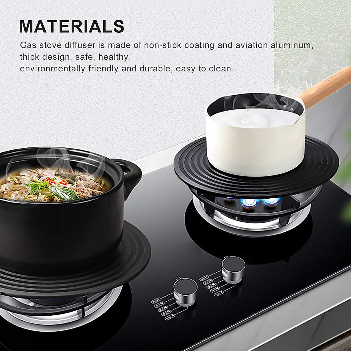 Heat Diffuser, Heat Conduction Plate Cooking Non-stick Kitchen Thickened Non-Slip For Gas Stove Induction Electric Stovestovetop Gas Stove Top, Energy Saving Heat Conducting Plate(size:24x0.4cm)