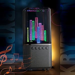Audiolux Wireless Portable Bluetooth Speaker, Color Changing LED Light-Up MP3 Player, Clear Stereo Sound, Outdoor Surround Sound Streaming Device, Deep Bass, Rechargeable, TWS, USB Slot, Micro SD