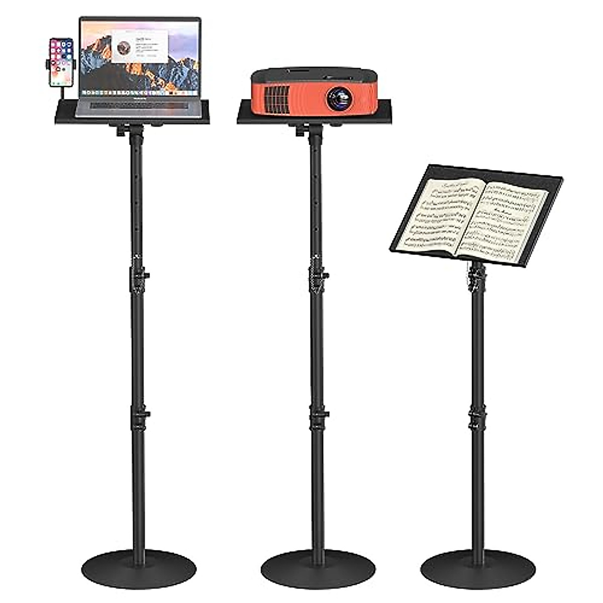 Facilife Projector Stand ,Laptop Floor Stand Adjustable Height 36.3 to 44.3 Inches, Projector Stand Adustable, Laptop Stand, Floor Stand for Home, Office (Only 1 Stand)