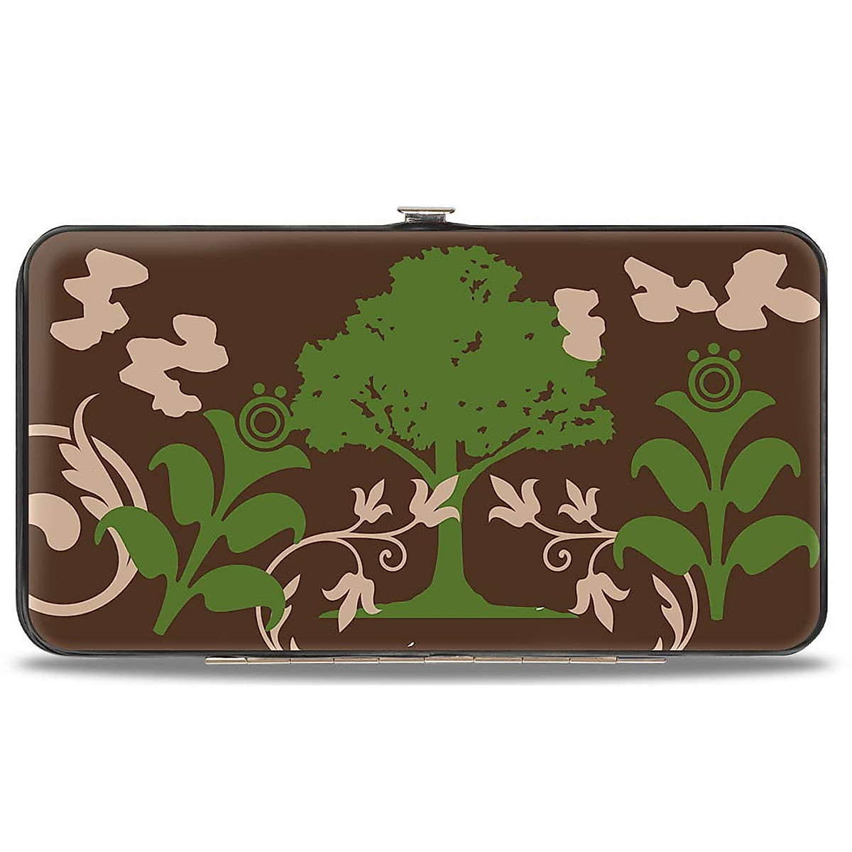 Buckle-Down womens Buckle-down Hinge - Earthy Brown/Green Wallet, Multicolor, 7 x 4 US