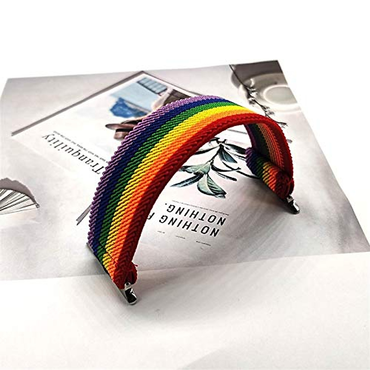 WSGGFA Bohemia Elastic Nylon Loop Band for Apple Watch 6SE Strap 38/40mm 42/44mm for Iwatch 5/4/3 2 Man Women Watch Band (Band Color : Boho Purple, Band Width : 42mm 44mm M L)