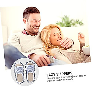 DOITOOL 1 Pair Slippers Houseshoes Slippers for Women Shoe Covers for Indoors Sweeper Mop Floor Cleaning Shoes Floor Cleaning Slipper Womens Socks Indoor Shoes All Season Slippers Cloth