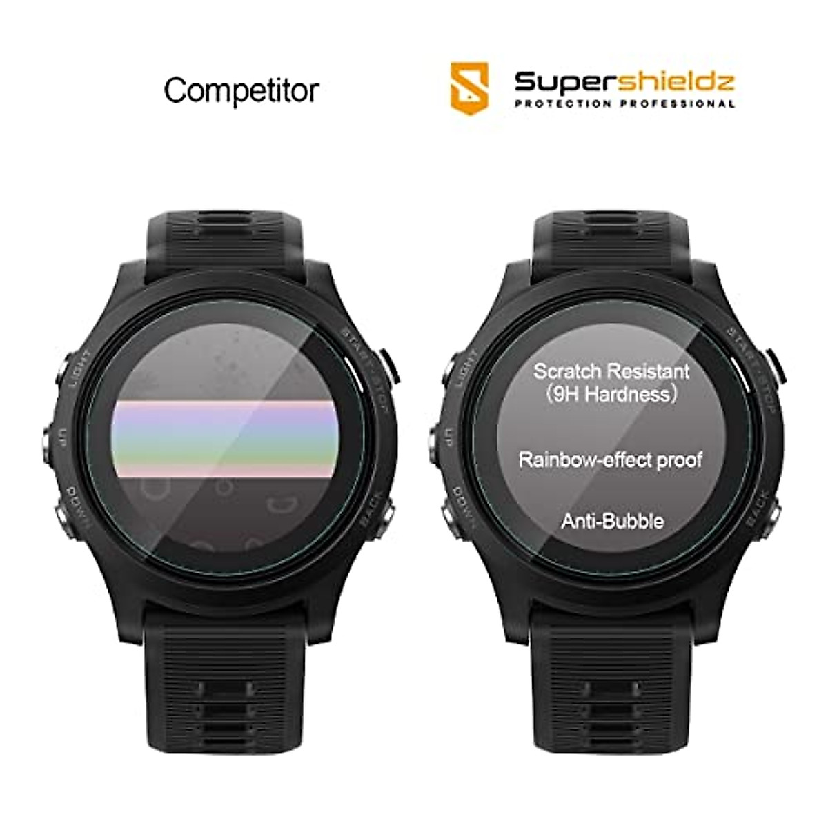 Supershieldz (3 Pack) Designed for Samsung Galaxy Watch 5 (44mm) / Galaxy Watch 4 (44mm) Tempered Glass Screen Protector, Anti Scratch, Bubble Free