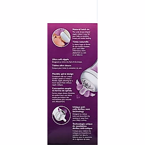 Philips AVENT Natural Baby Bottle, Clear, 4 Oz