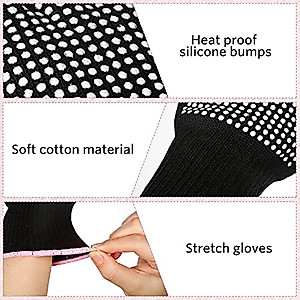 TPYQdirect Professional Heat Resistant Gloves Proof Glove Blocking for Curling Iorn Flat Iron Wand, White Black, 1 PCS